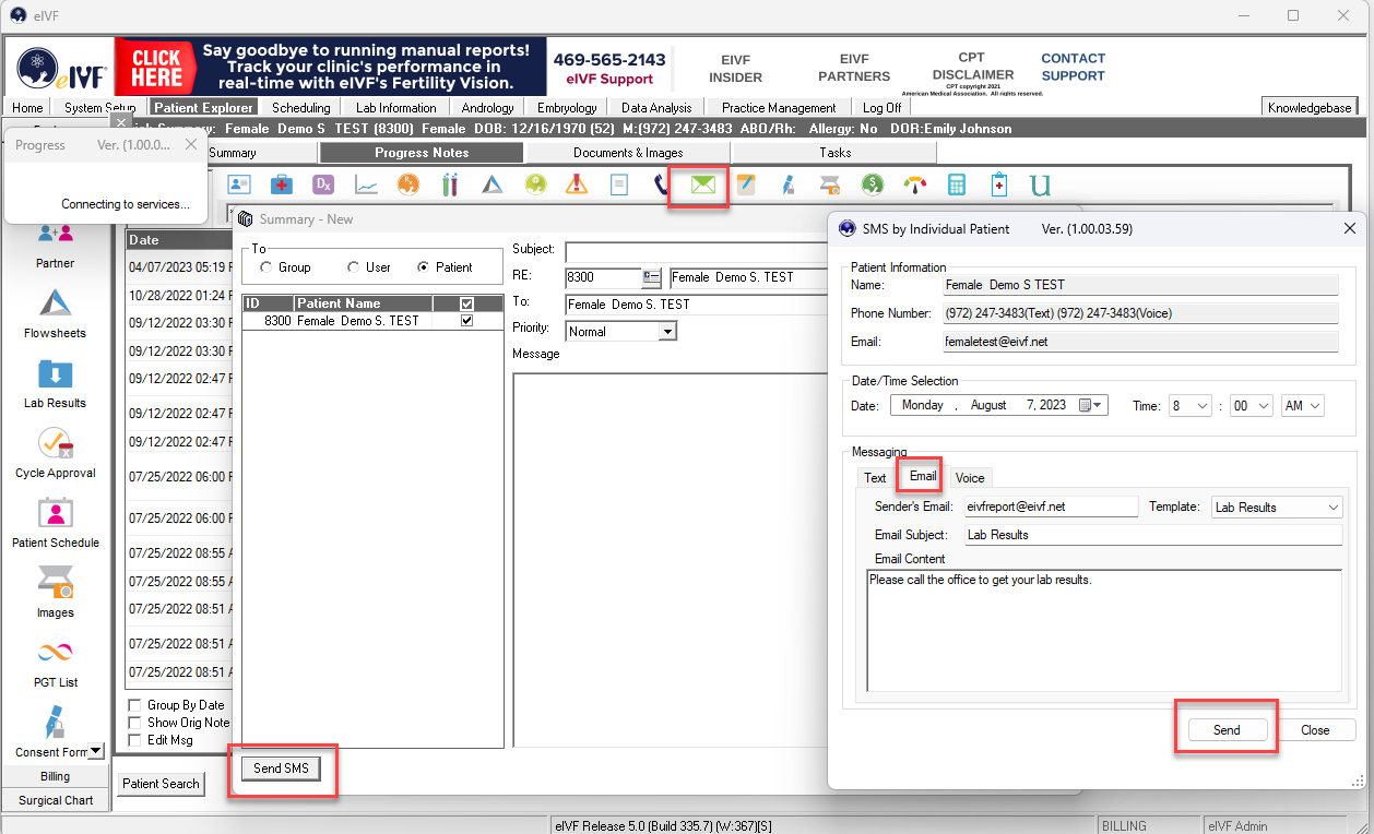 SMS Workaround - eIVF