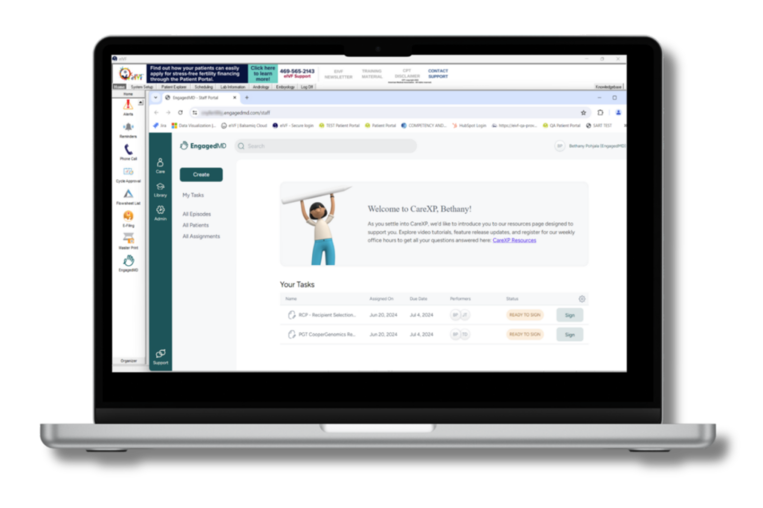 eIVF + EngagedMD Integration - eIVF
