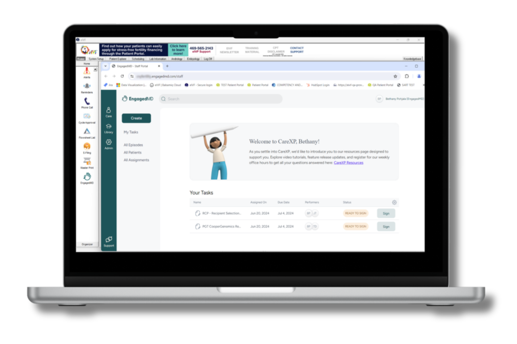 eIVF + EngagedMD Integration - eIVF